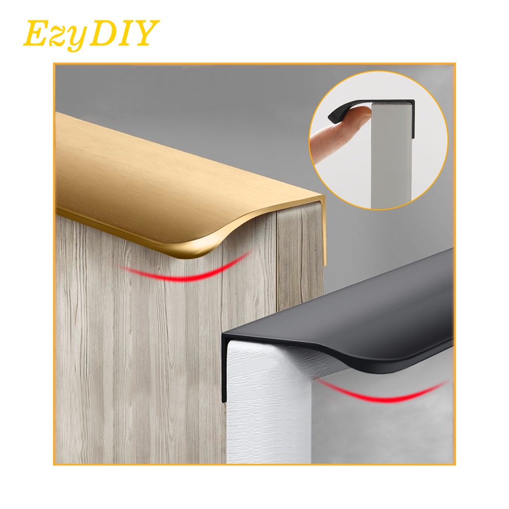 Invisible Door Handle Punch Free Aluminum Modern Hidden Handle Cabinet ...
