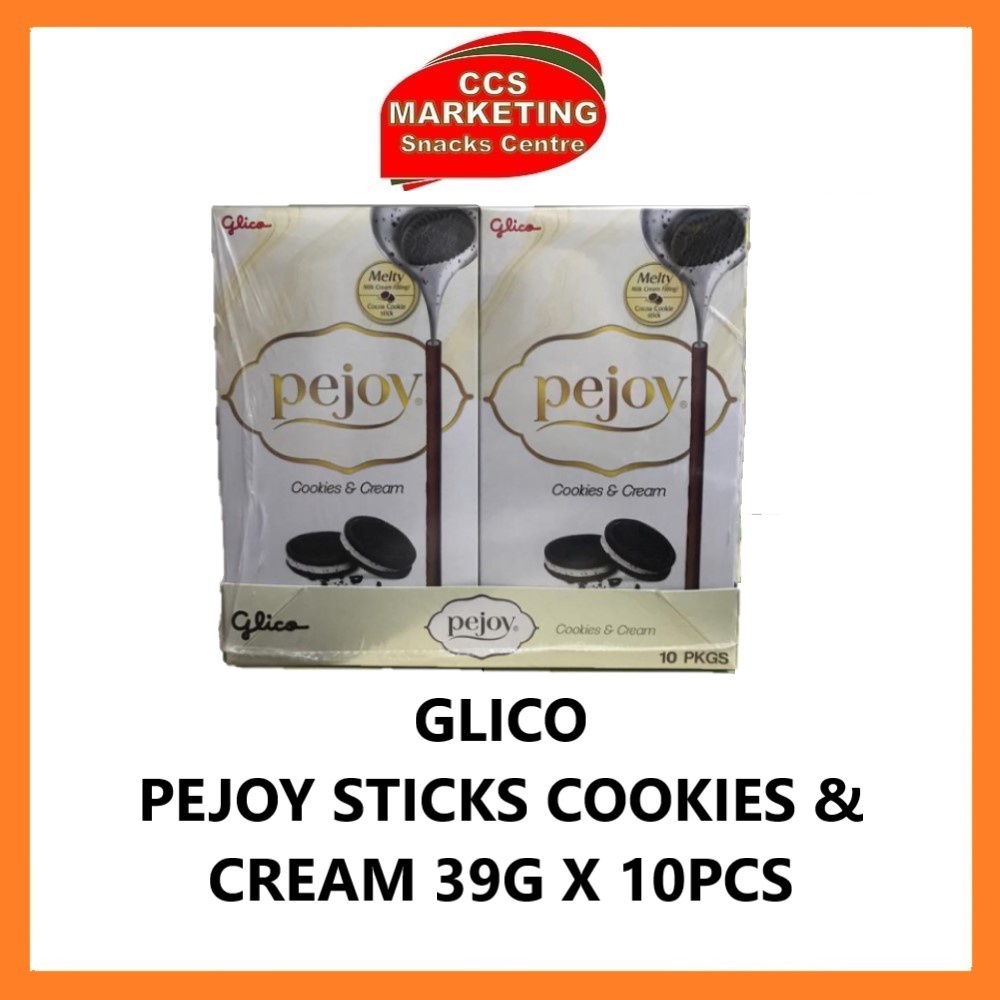 CCS Glico Pejoy Sticks Cookies & Cream Flavour ( 39g x 10pcs ) | Shopee ...