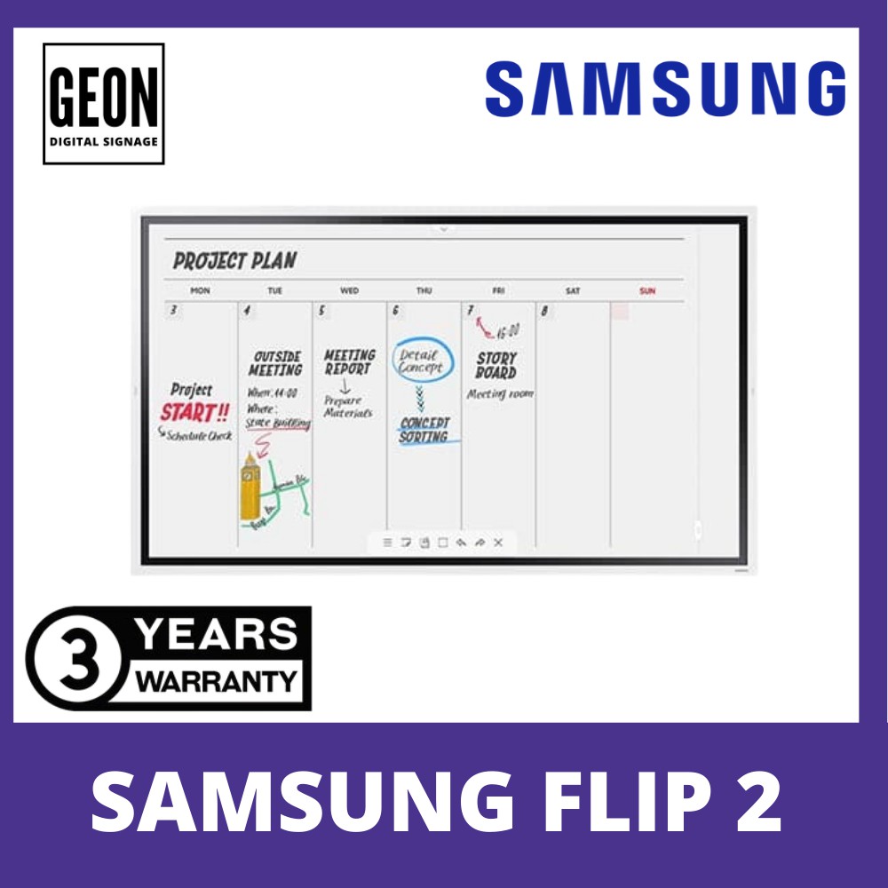 SAMSUNG FLIP 2. 65" LH65WMR-WBGC Digital Flipboard Display (WM65R ...