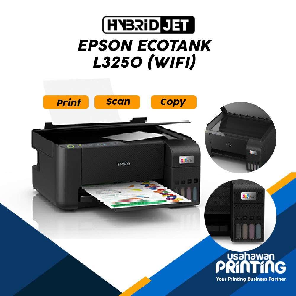 Epson Printer WiFi All-in-One EcoTank Inkjet Printer -Print Scan Copy ...