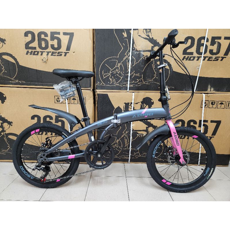 SHIMANO Folding Bikes Asogo 7 Speed 20" Disc Brake Ready Stock With ...
