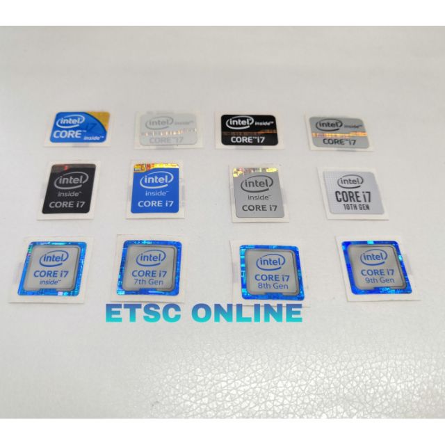 Core I7 1st - 11th Generation notebook computer CPU label sticker ...