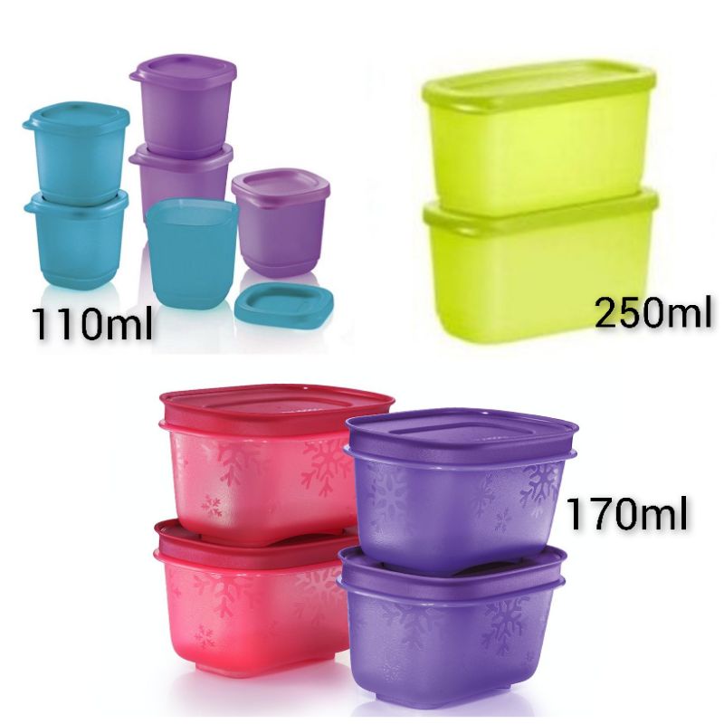 ReadyStock Tupperware Cubix Mini Square 110ml Cubix Mini Rectangular ...