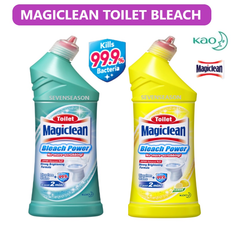 KAO MAGICLEAN TOILET BLEACH 500ML LEMON REGULAR NO MORE SCRUBBING ...