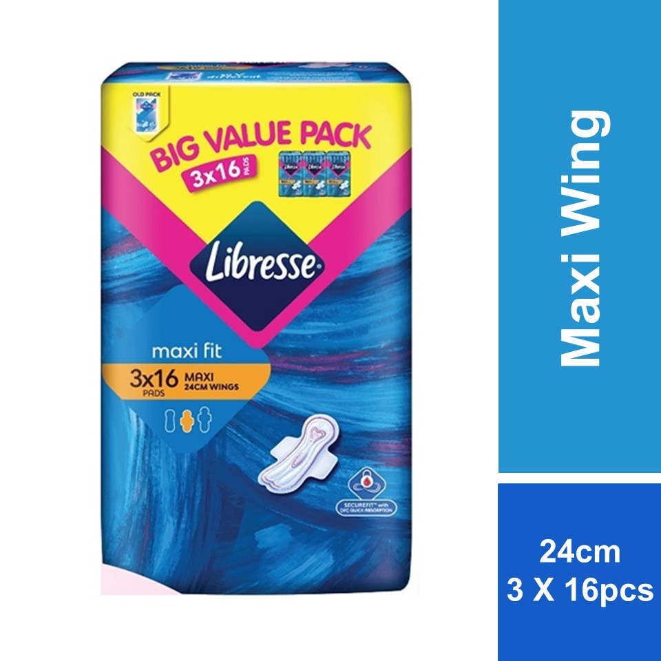 Libresse Maxi Wing 24cm 3 x 16s | Shopee Malaysia