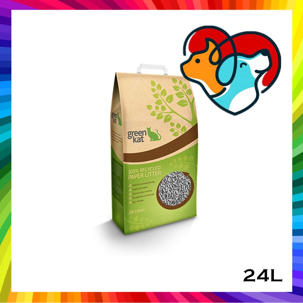 Green Kat Recycled Paper Cat Litter 24L | Shopee Malaysia