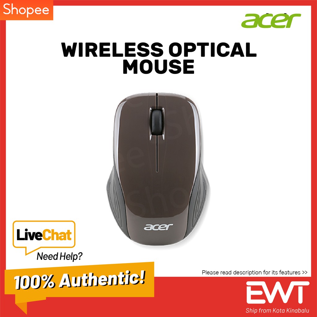 Acer Wireless USB Optical Mouse Black 100% GENUINE! | Shopee Malaysia
