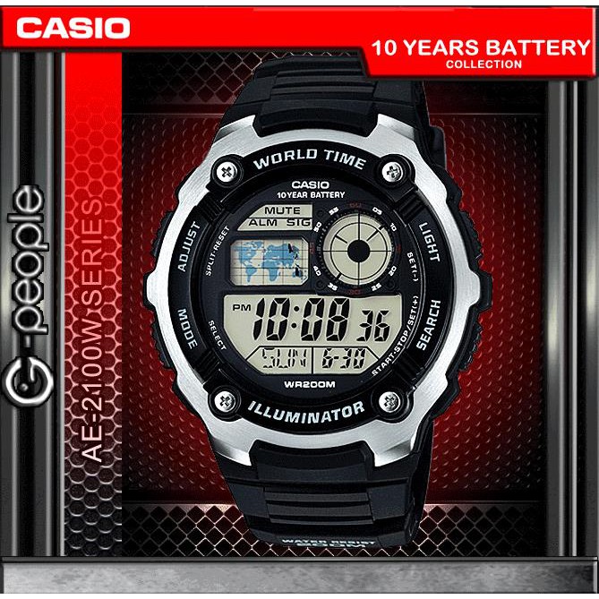 CASIO AE-2100W-1AV / AE-2100W-1A / AE-2100W 200M WR WATCH 100% ORIGINAL ...