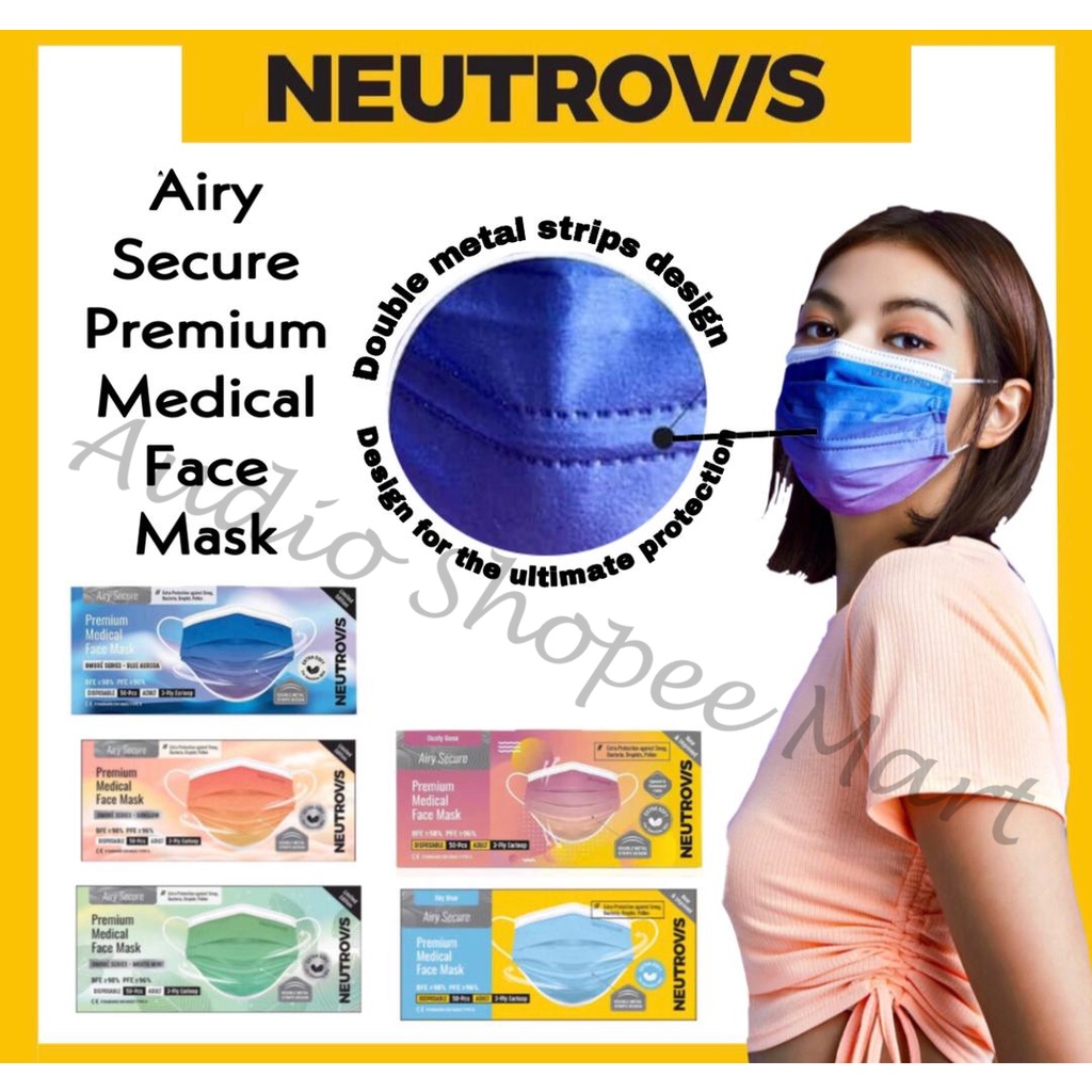 Neutrovis New Airy Secure 3ply Premium Medical Face Mask | Shopee Malaysia