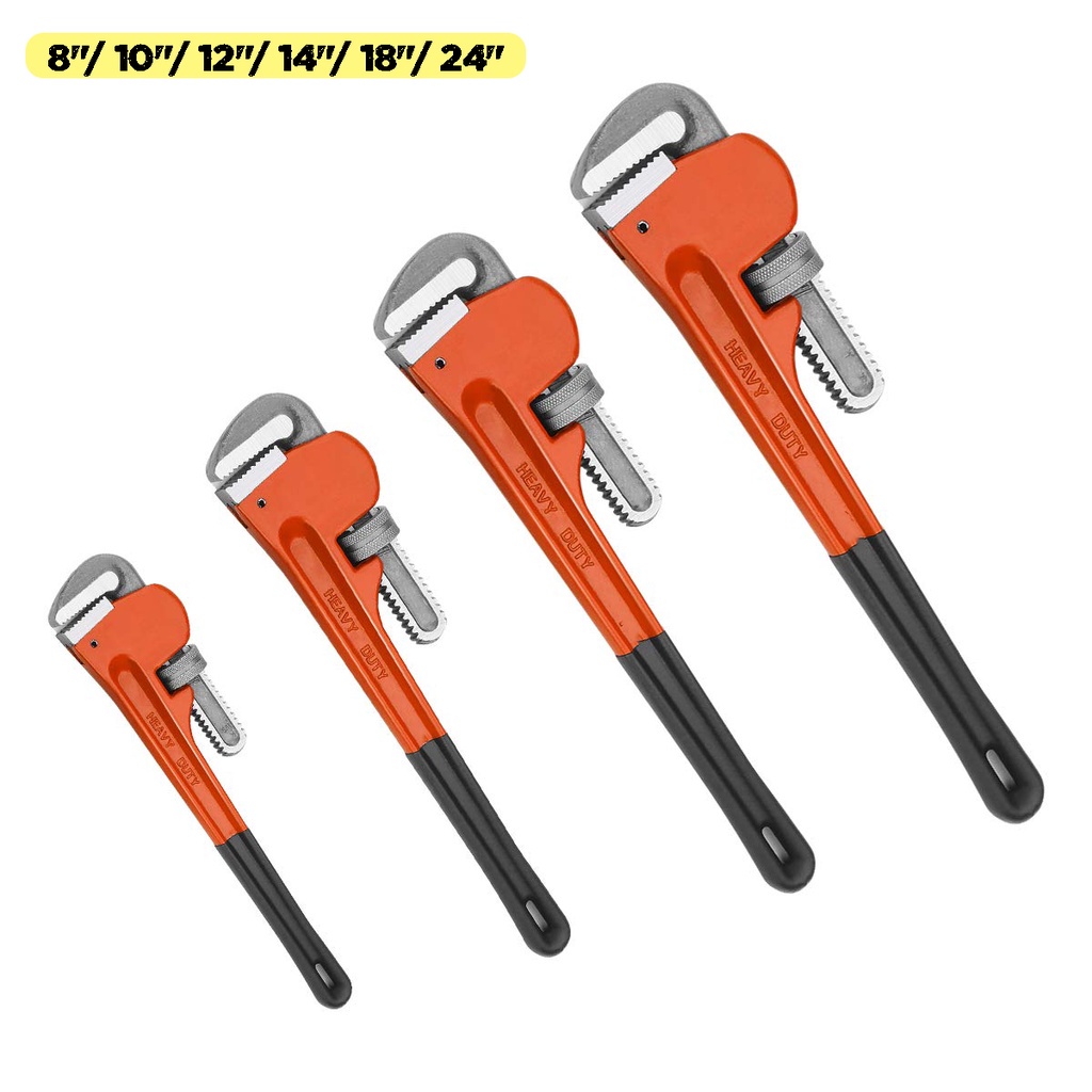 Plumbing Diy Perengkuh Paip Drop Forced Steel Pipe Wrench Dipped Handle ...