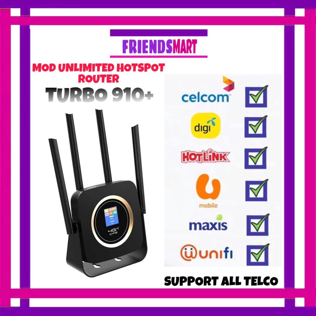 🔥READY STOCK🔥 Modified Unlimited Hotspot Router Turbo GT910+ 🔥New Ver ...