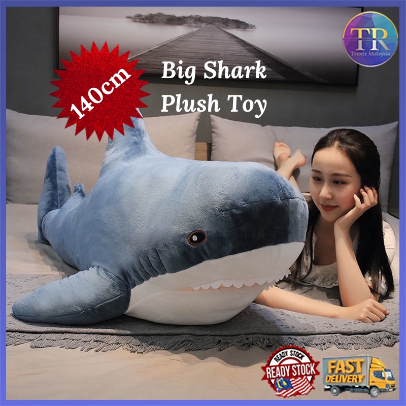 🦈 Shark Doll Big Adorable Soft Toy Plushie Toy Bolster Baby Shark ...