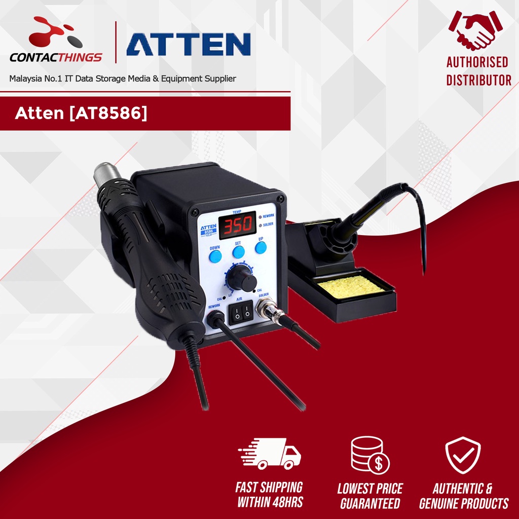ATTEN AT8586 750W 2 In 1 Rework Station with LED Display Temperature ...