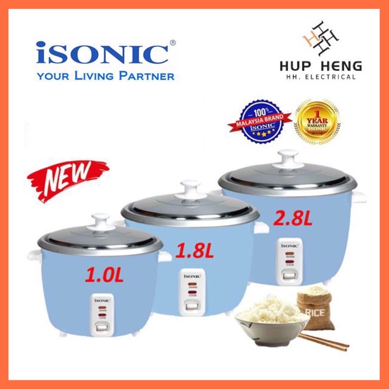ISONIC RICE COOKER 2.8L / 1.8L / 1.0L | Shopee Malaysia
