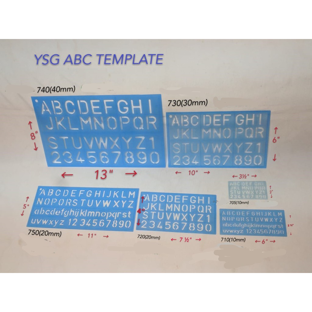 YSG "ABC" TEMPLATE RULER | Shopee Malaysia