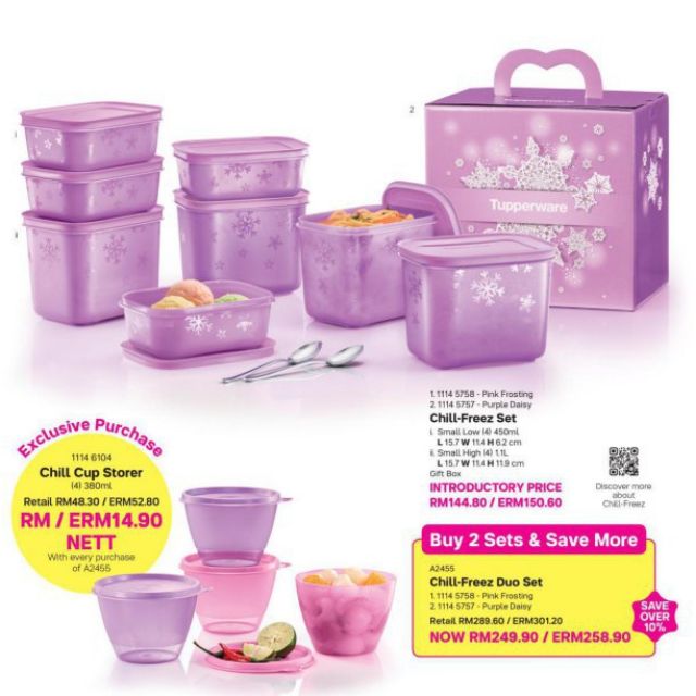 Tupperware Chill Freeze Set with Gift Box | Shopee Malaysia