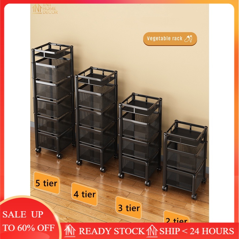 TNT Multifunctional Movable Kitchen Storage Rack /Rak Dapur | Shopee ...