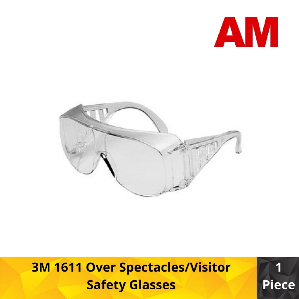 3M 1611 Over Spectacles/Visitor Safety Glasses | Shopee Malaysia