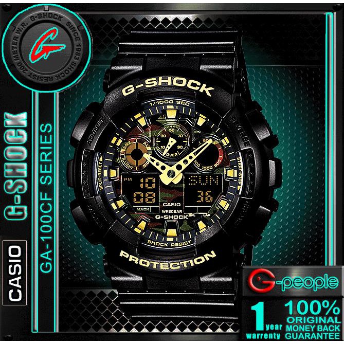 CASIO G-SHOCK GA-100CF-1A9DR / GA-100CF-1A9 / GA-100CF WATCH 100% ...