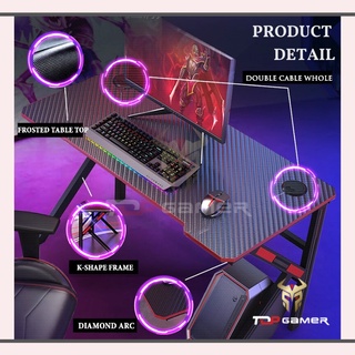 TOP GAMER Carbon Gaming Table Desk /Office Table/Game Table/Study Table ...