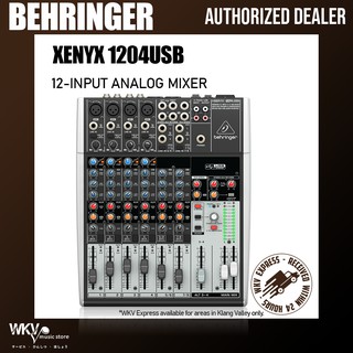 Behringer XENYX-1204USB Premium 12Channel Portable Analog Mixer ...