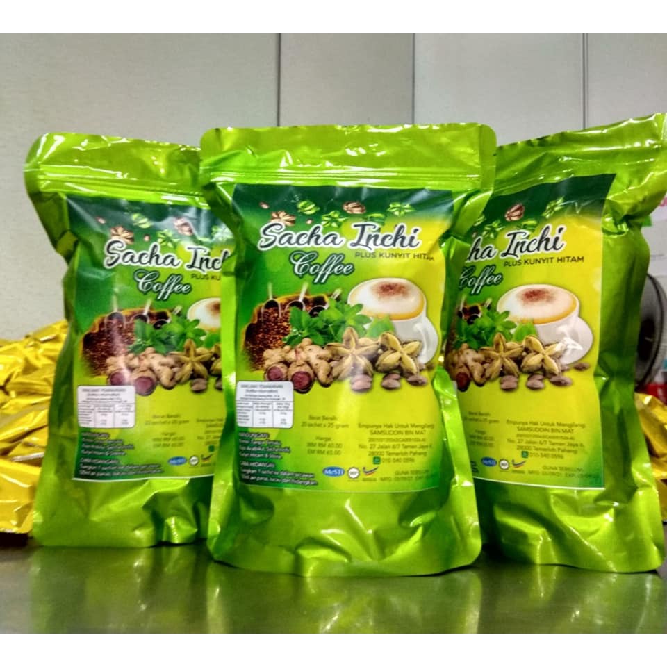 Kopi Sacha Inchi Plus Kunyit Hitam | Shopee Malaysia