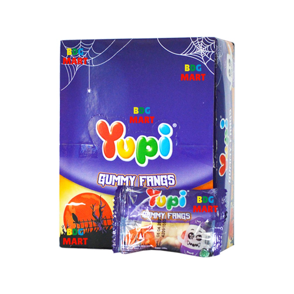 Box Yupi Gummy Fangs Candy Jelly Shape Dracula Teeth - 24pcs x 8gr ...