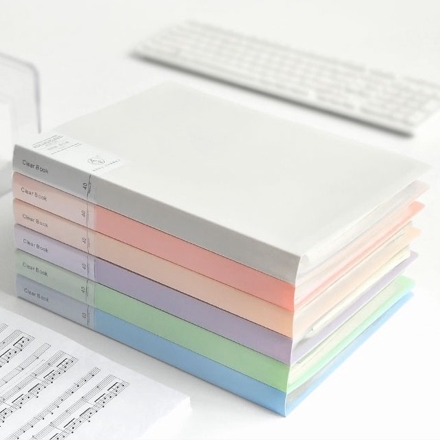 A4 file Morandi Pockets Clear File Fail Plastik Clear Book Clear Fail ...