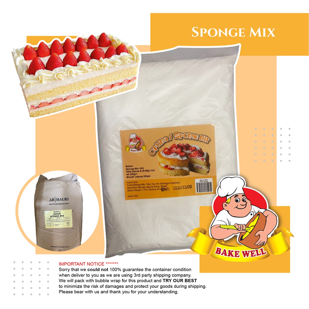 Sponge Mix/ Optima (1kg/500gm) | Shopee Malaysia