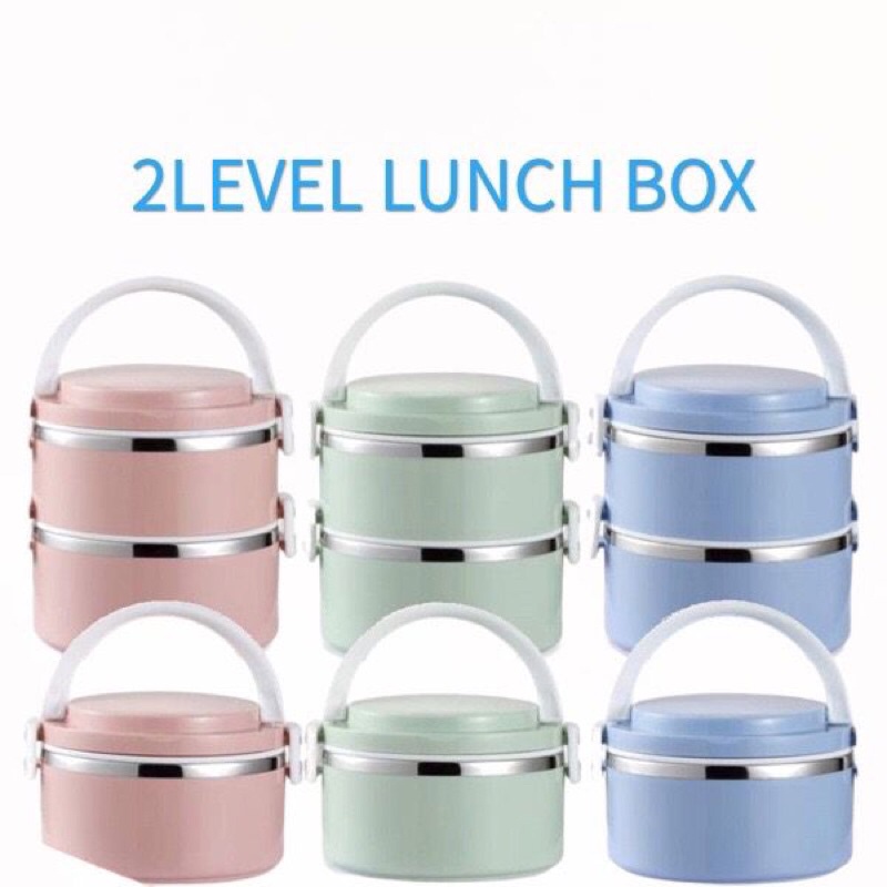 Bento Lunch Box Stainless Steel Stackable Insulated Lunch Box 2-Layer ...