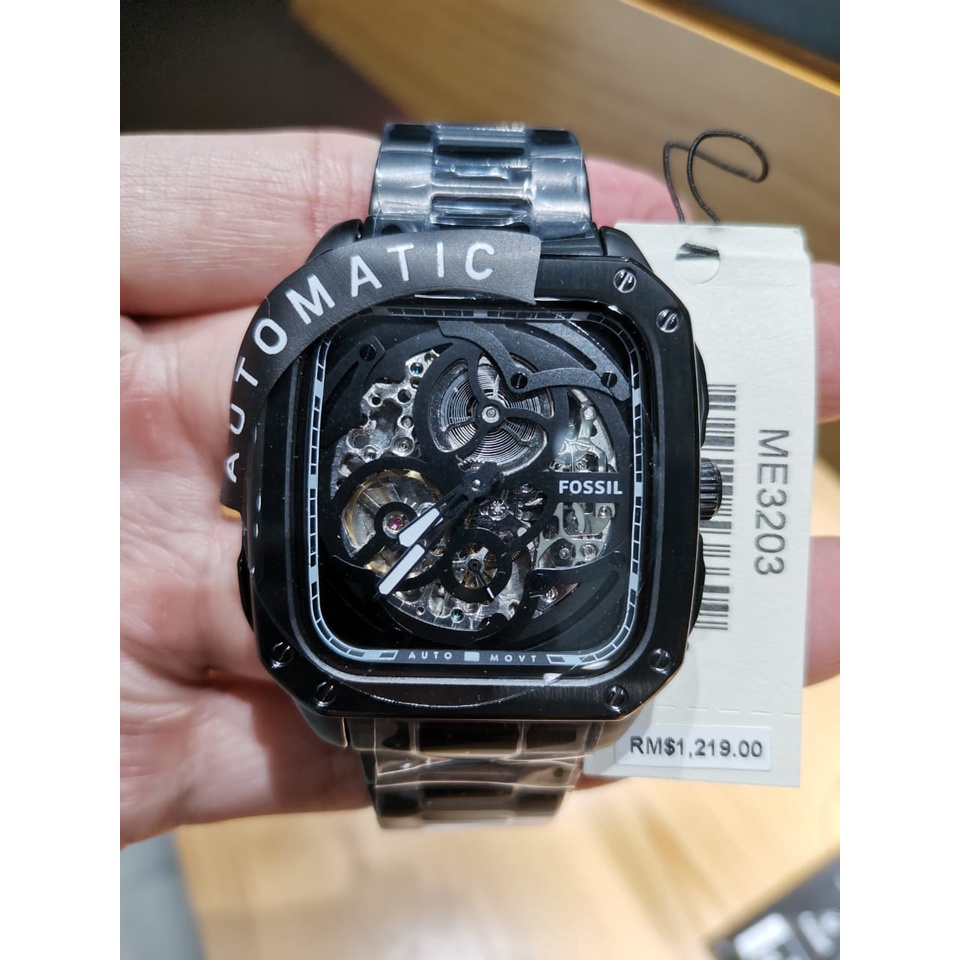 超熱 フォッシル Watch Inscription ME3203 メンズ Black kochi-ot.main.jp