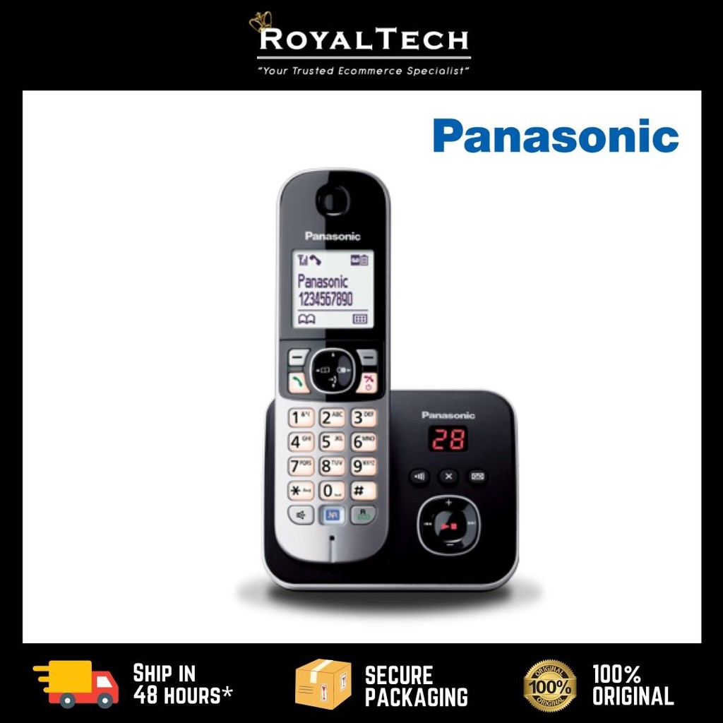 PANASONIC KX-TG6821 KX-TG6821MLB Digital Cordless Answering System (Home Office Maxis Time TM ...