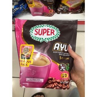 Super - AYU 5 in1 Kacip Fatimah Collagen Coffee ( 22g X 20 sachets ...