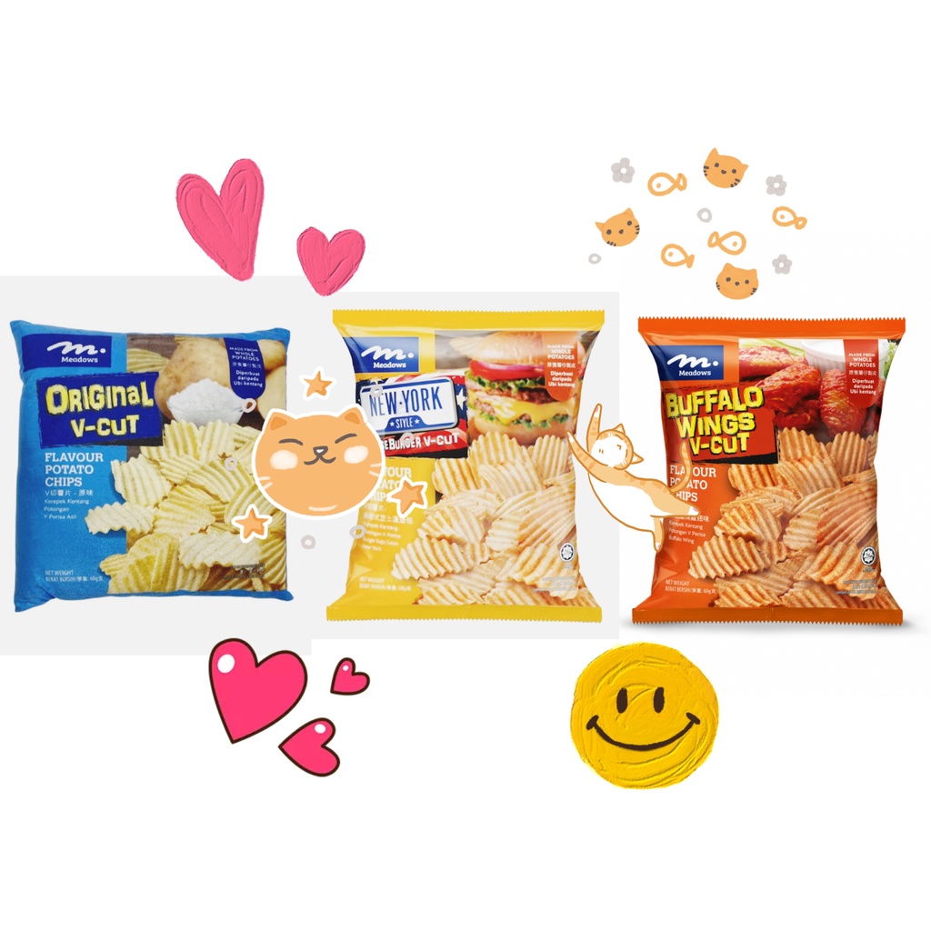 Meadows v-cut potato chips assorted (60g) | Shopee Malaysia