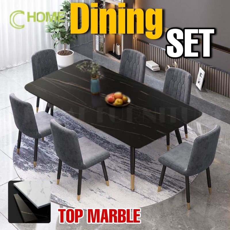 C HOME :-Dining table modern minimalist light luxury house dining table ...