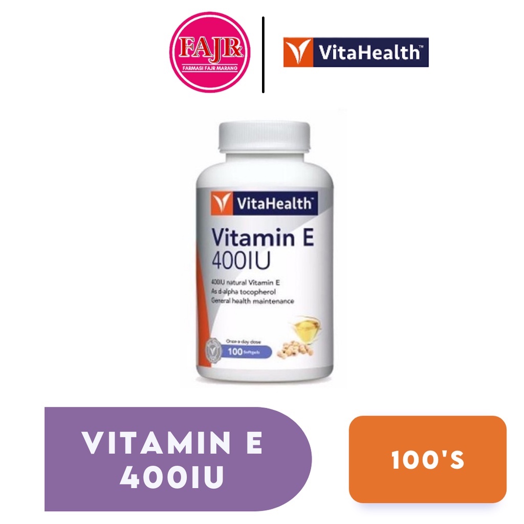VitaHealth Vitamin E 400IU 100's (once-a -day dose) | Shopee Malaysia