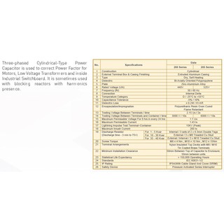 ELCO Capacitor cap bank 440v 525v power capacitor with cable | Shopee Malaysia