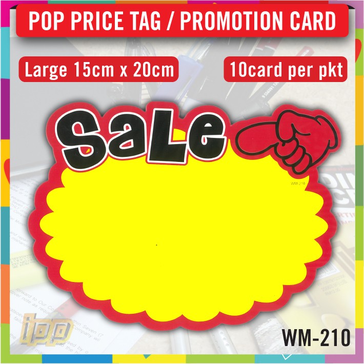 POP Price Tag Promotion Cards / Thumbs Up Pop Price Tags / Jualan Tag ...