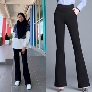 Ready Stock Plus Size S-4XL Seluar Slack Perempuan Panjang Wanita High ...