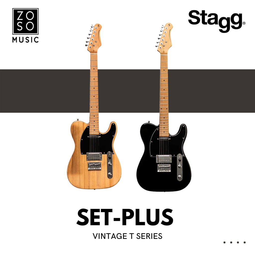 STAGG SET-PLUS NAT VINTAGE "T" SERIES PLUS ELECTRIC GUITAR NATURAL ...