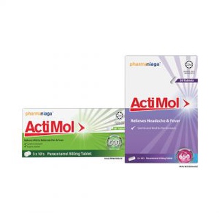 Pharmaniaga Actimol Paracetamol 650mg - Relieves Headache & Fever ...