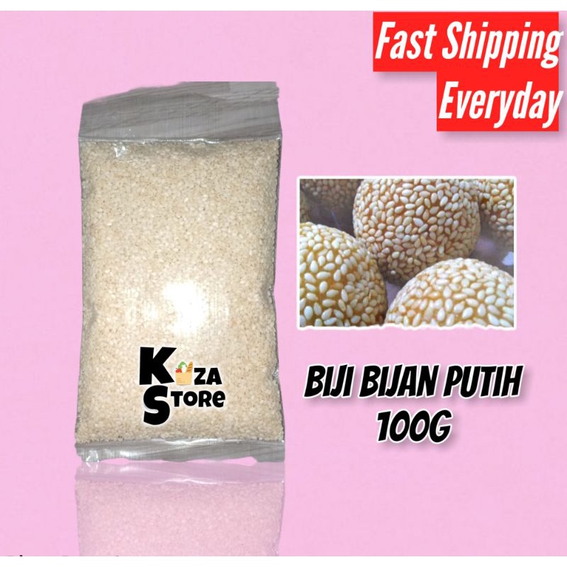 (100 GRAM) BIJI BIJAN PUTIH/ SESAME SEEDS / LENGA | Shopee Malaysia