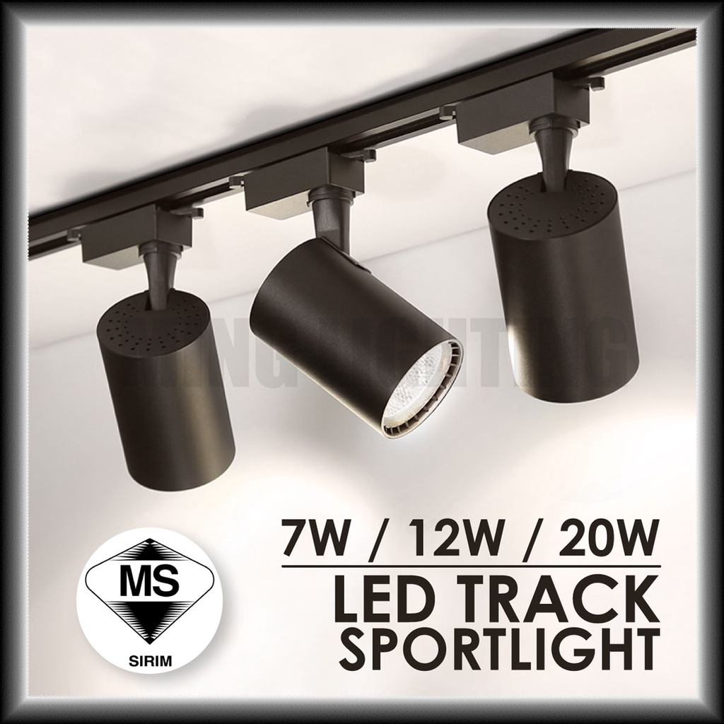(Sirim) Track Light 7W 12W 20W COB LED Lampu Tracklight Spotlight ... (Sirim) Track Light 7W 12W 20W COB LED Lampu Tracklight Spotlight ...