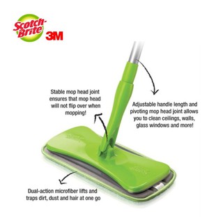3M Scotch Brite - Quick Sweeper Flat Mop - Penyapu Lantai | Shopee Malaysia