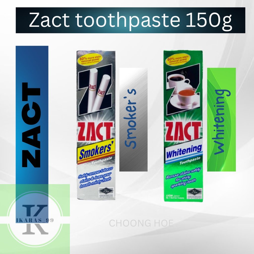 ZACT Toothpaste - Smokers /Whitening (150g) | Shopee Malaysia