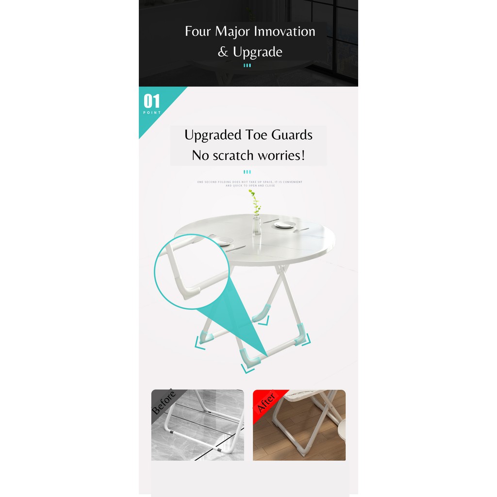 Foldable Table/Round Table/Square Table/Multipurpose Table/Meja Lipat ...