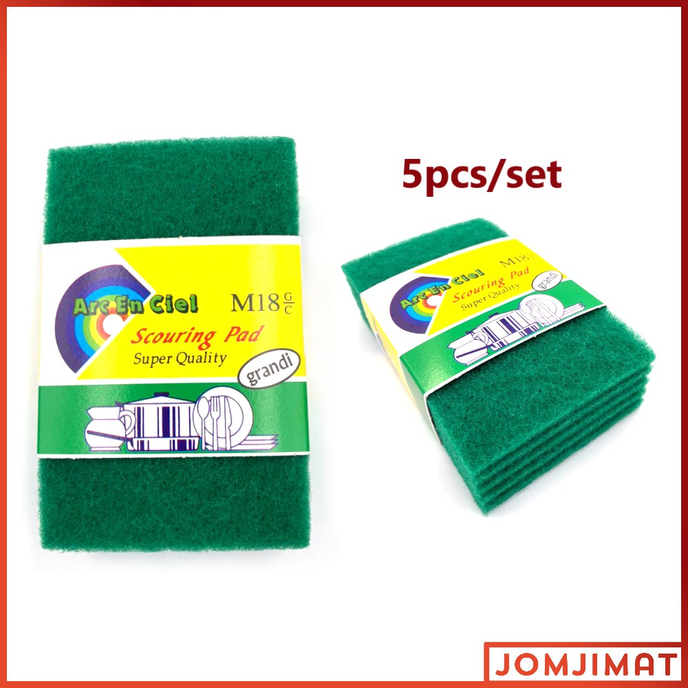 Arc En Ciel M18 Green Scouring Pad 5pcs/set / Sponge Kasar Hijau ...