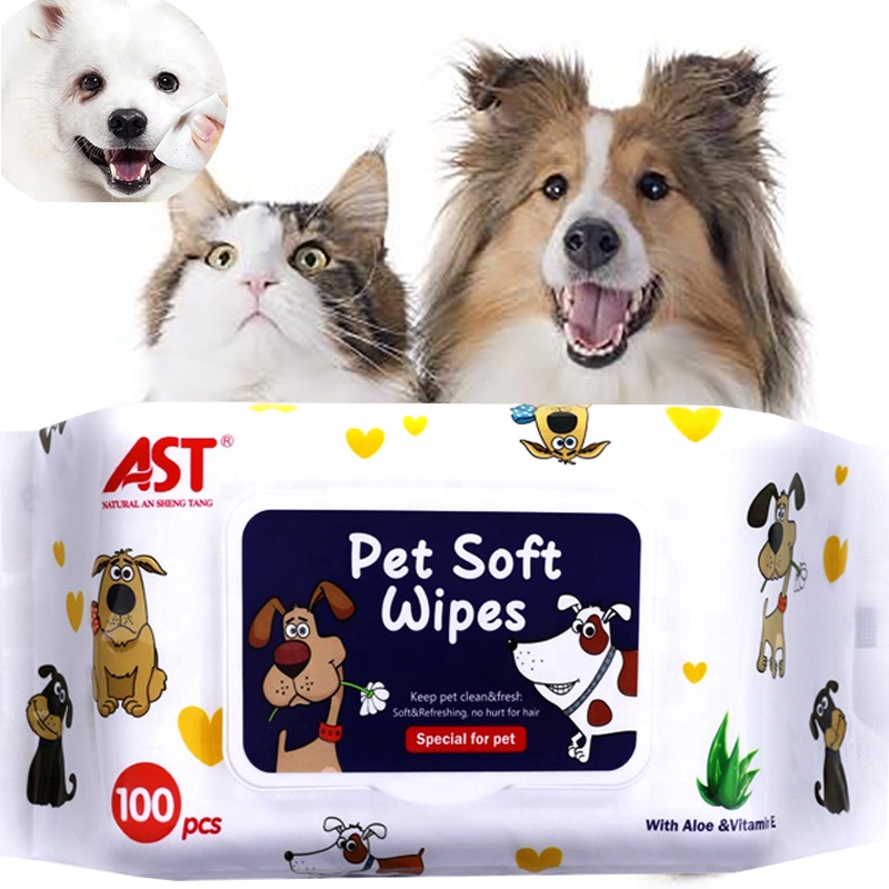 100 pcs Multipurpose Pet Wet Tissue Premium Soft & Anti Bacterial Tisu ...