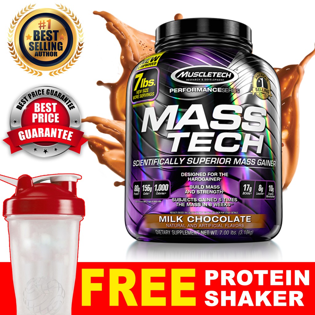 MuscleTech Mass Tech 7lbs - Lean Weight Gainer, MassTech Muscle Gainer ...