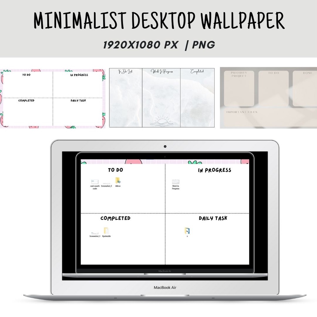 [PNG] Desktop Laptop Wallpaper Minimalist, Organized Wallpaper, To Do ...